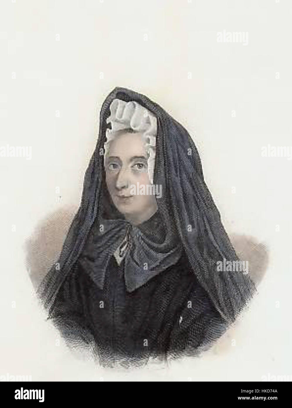 A portrait of Mme Guyon, a 17th-century French mystic, reflecting her ...