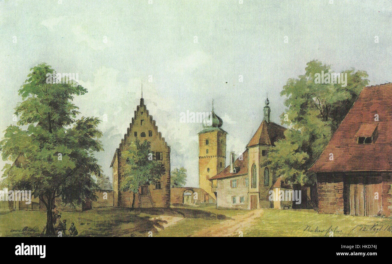 This painting by Schmoller from 1856 depicts a historical scene of ...