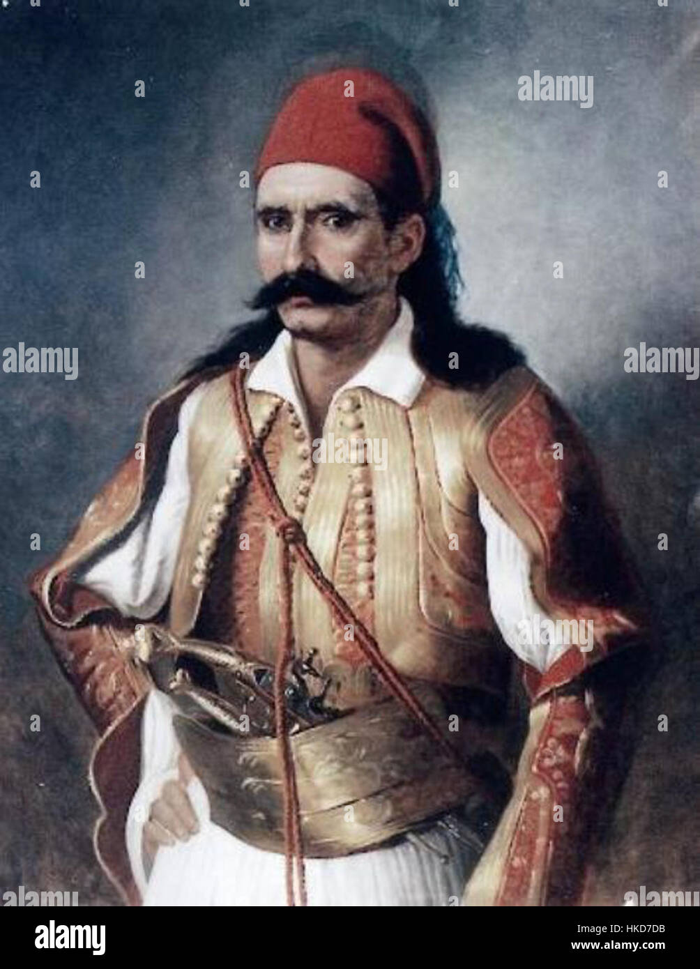 Nikolaos Souliotis, a Greek fighter, is portrayed in this historical ...
