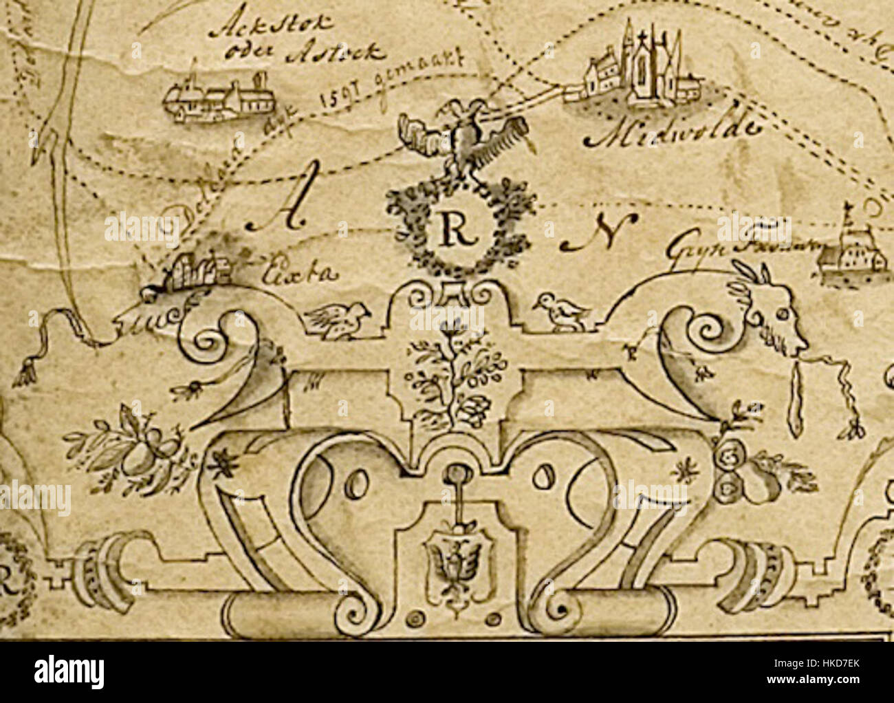 Cartouche maps hi-res stock photography and images - Alamy