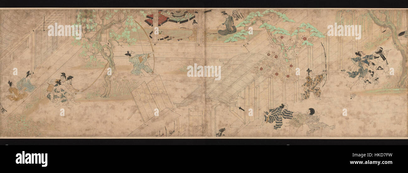 The 'Obusuma Saburo Emaki' is a Japanese painted handscroll, depicting ...
