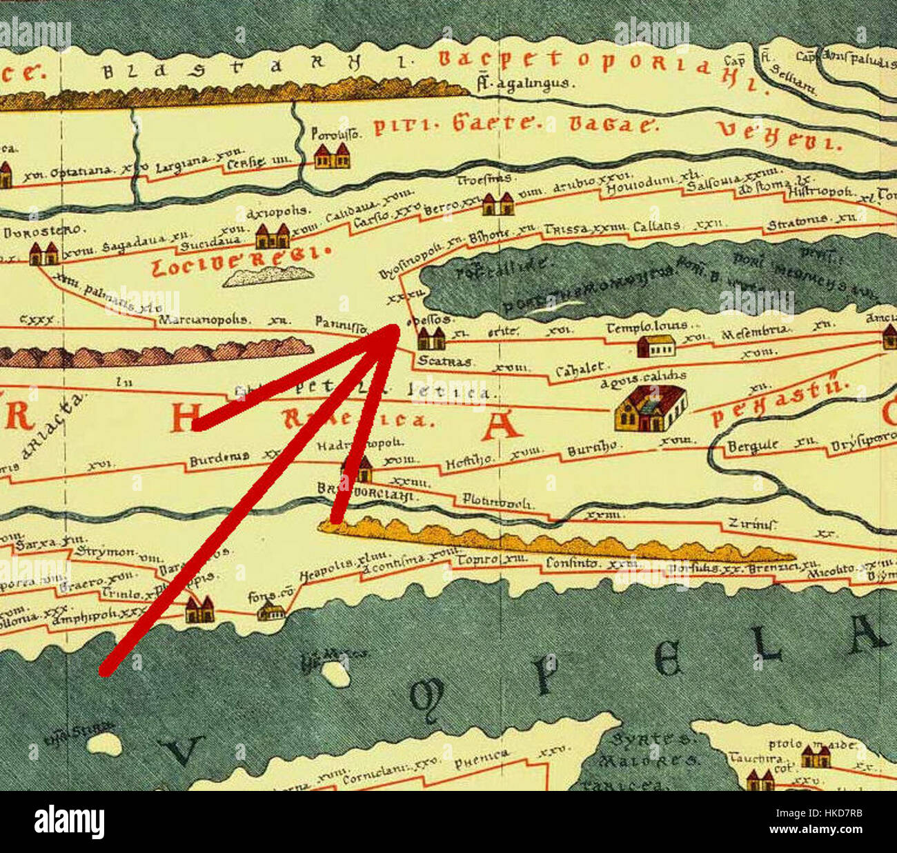 The Tabula Peutingeriana is an ancient Roman road map, depicting the ...