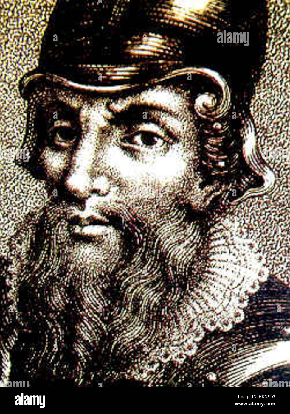 A historical painting of Pedro Álvares Cabral, the Portuguese navigator ...