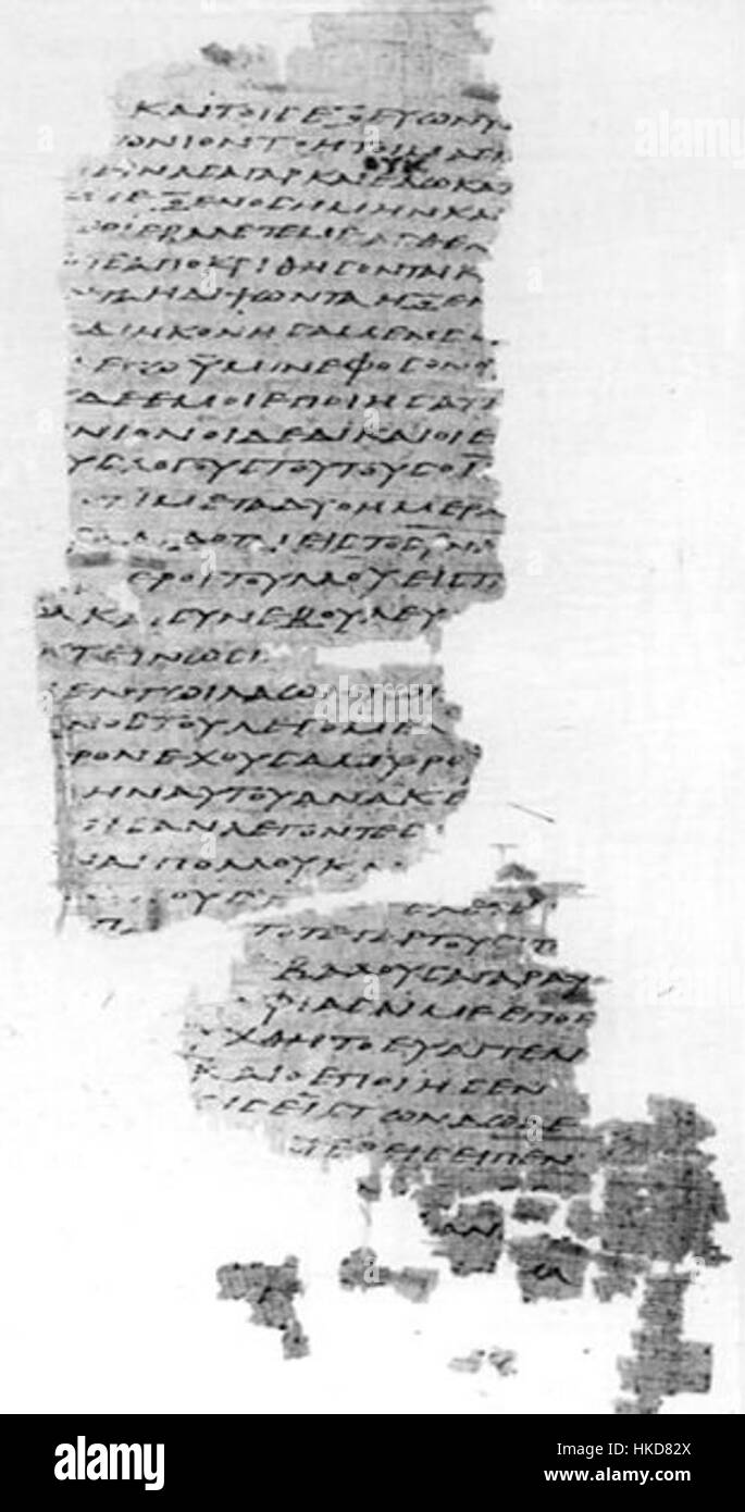 'P45 Matthieu 25.41 46' is a religious artwork depicting biblical ...