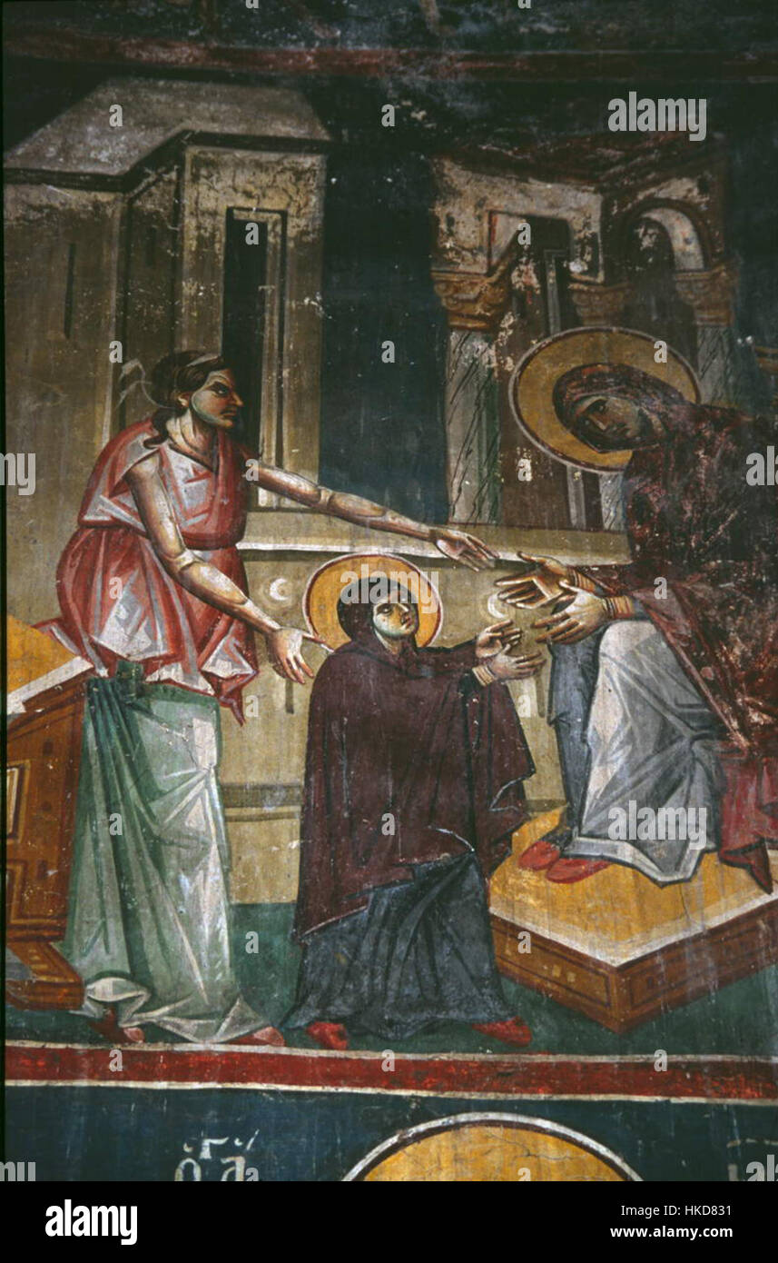 This series of paintings in the Church of the Theotokos Peribleptos ...