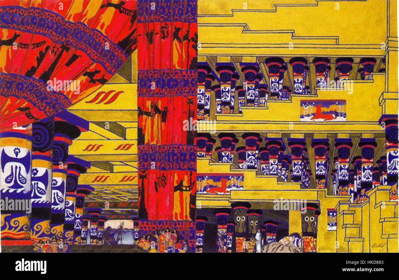 'Phaedra,' a work by Bakst, depicts the tragic Greek mythological ...