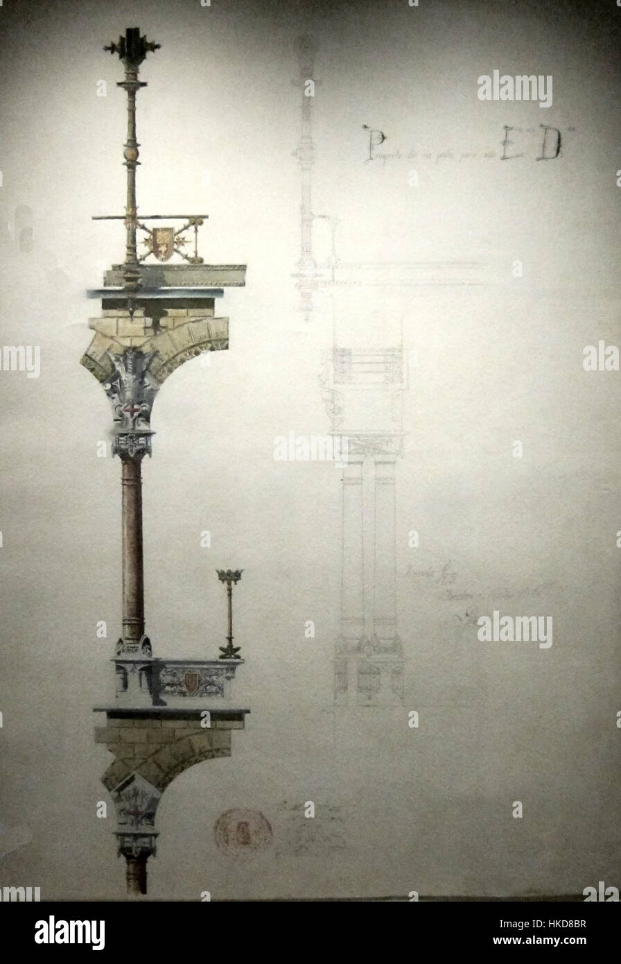 The plans for Antoni Gaudi's Sagrada Familia, held at the Sagrada ...
