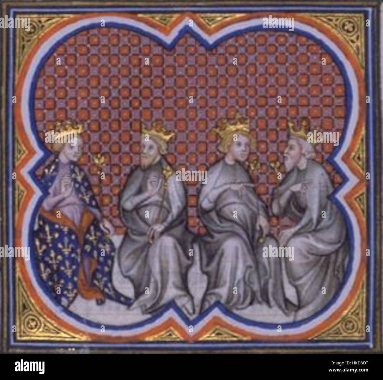 This artwork depicts the division of the Frankish kingdom between the ...
