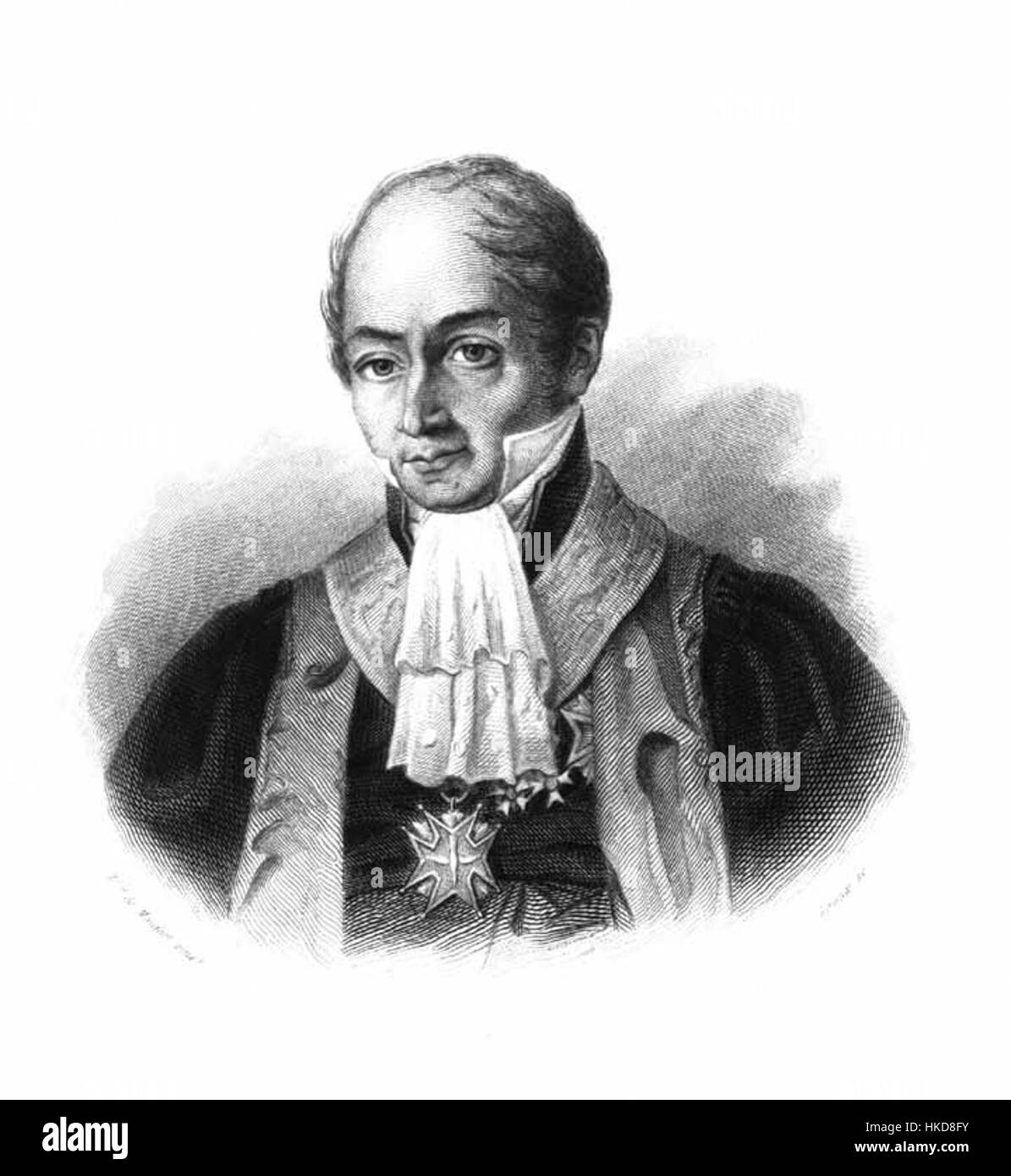 The portrait of Pierre, Comte de Serre, a French nobleman and ...