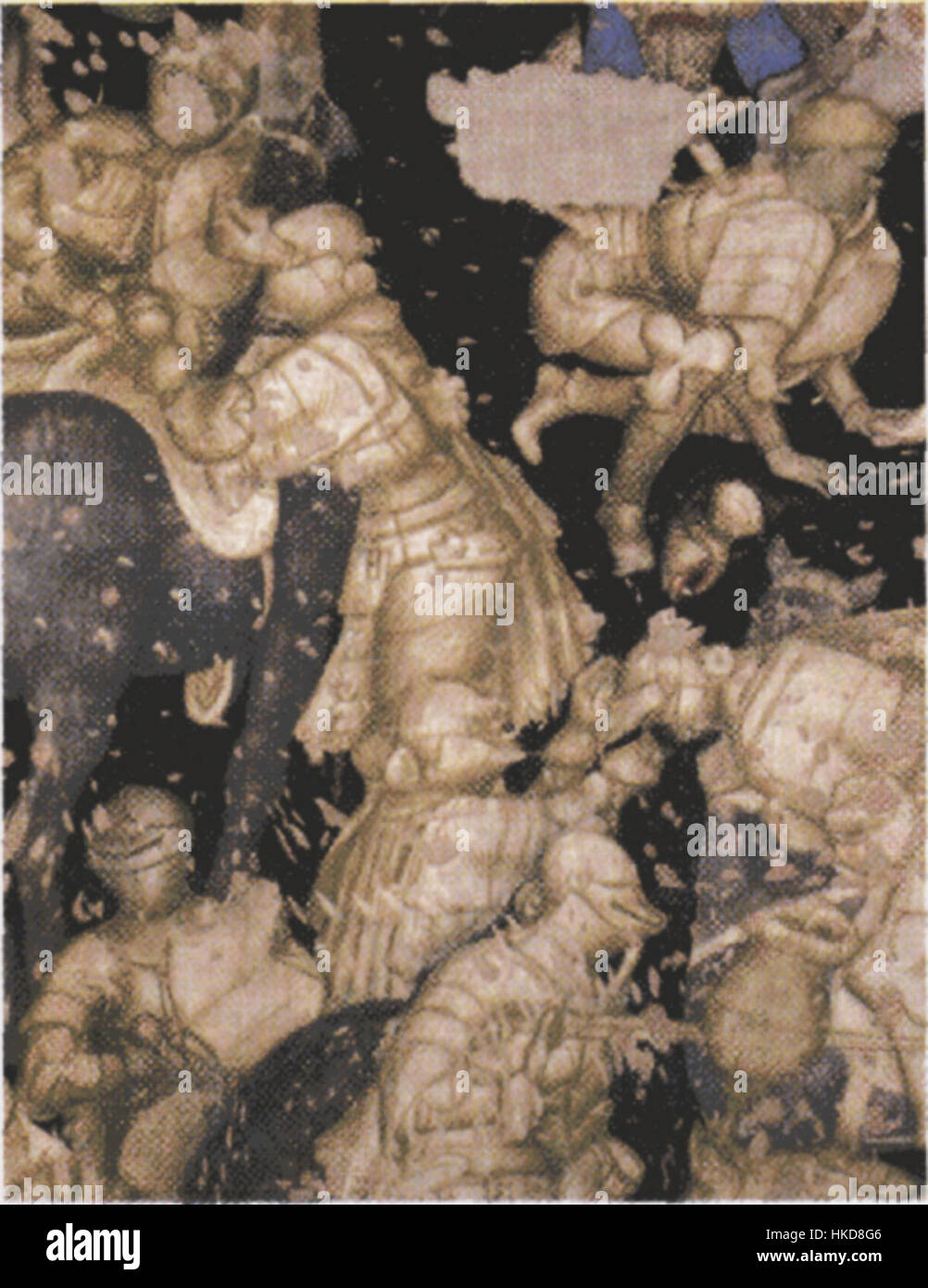 This painting by Pisanello, titled 'Torneo Battaglia di Liuverzep ...