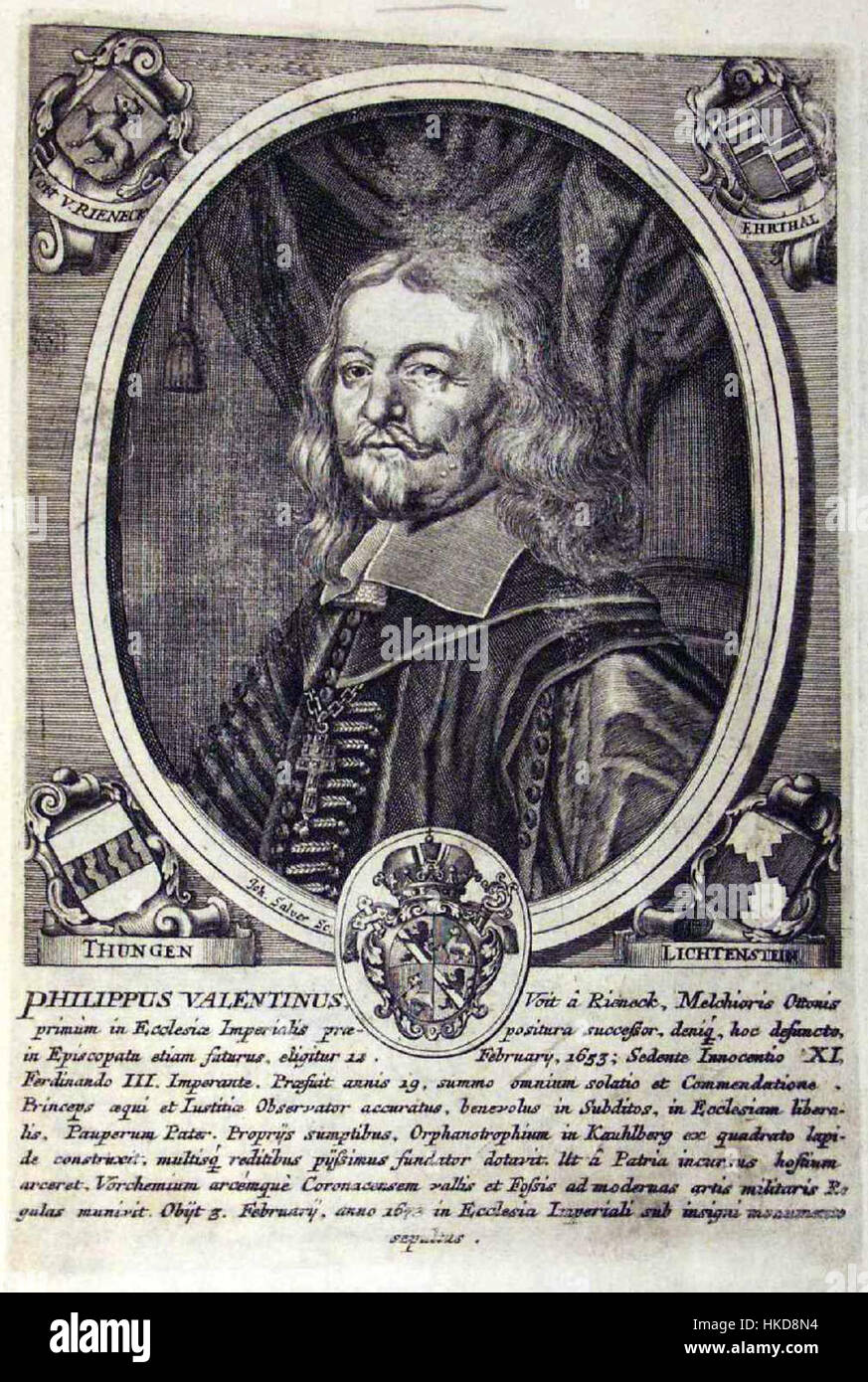 Philipp Valentin Voit von Rieneck was a notable figure whose portrait ...