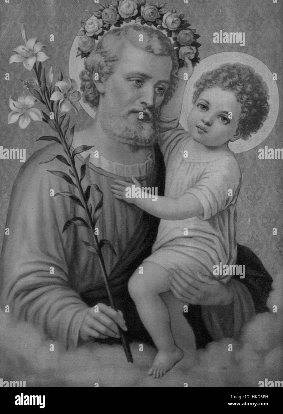 This painting by Fridolin Leiber, titled *Hl. Joseph*, features a ...