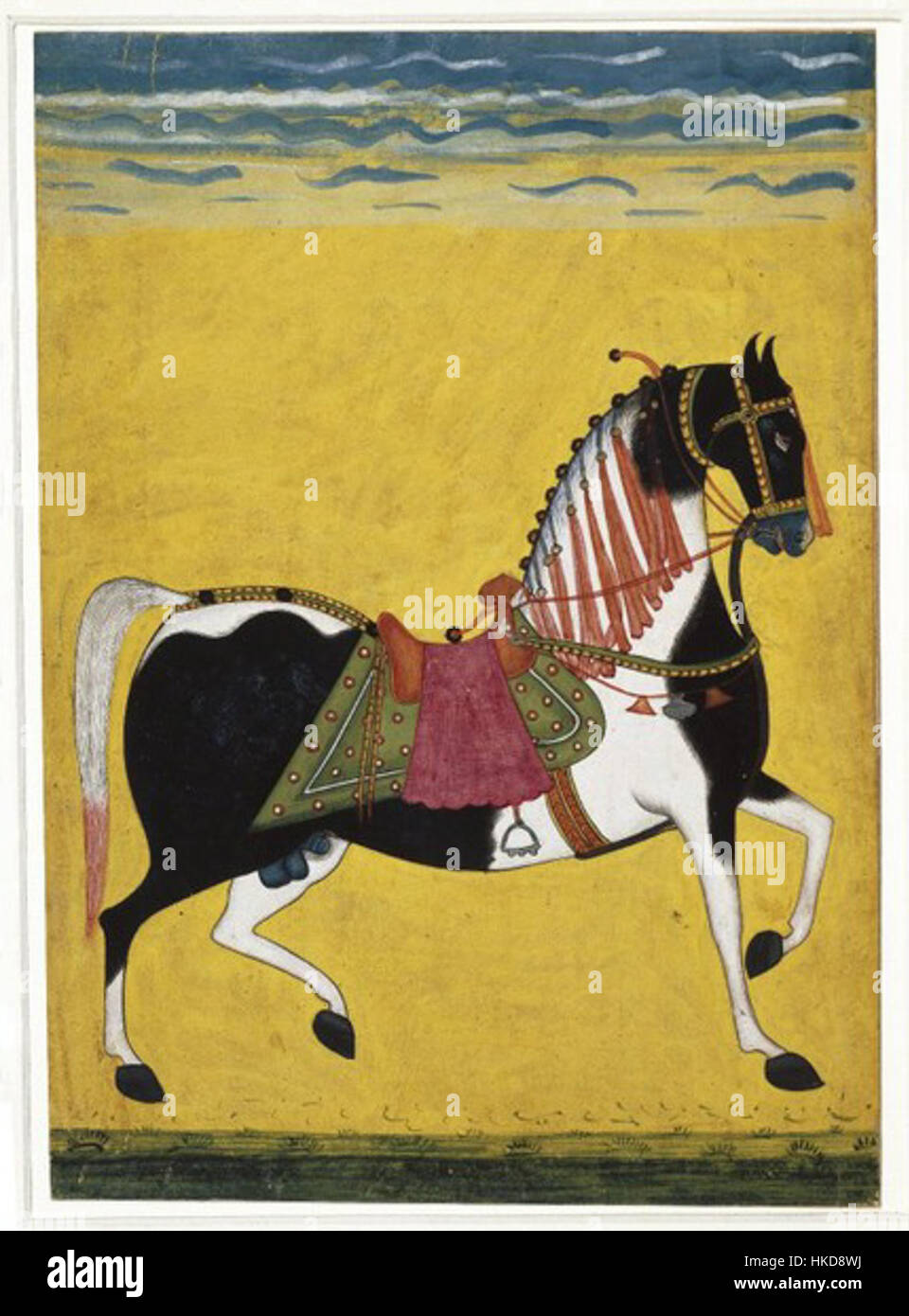 This painting of a stallion from Northern India captures the strength ...