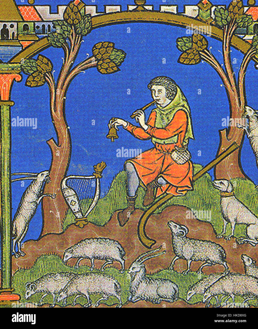 This artwork titled *Pipe and Bell* by *David* illustrates a still-life ...