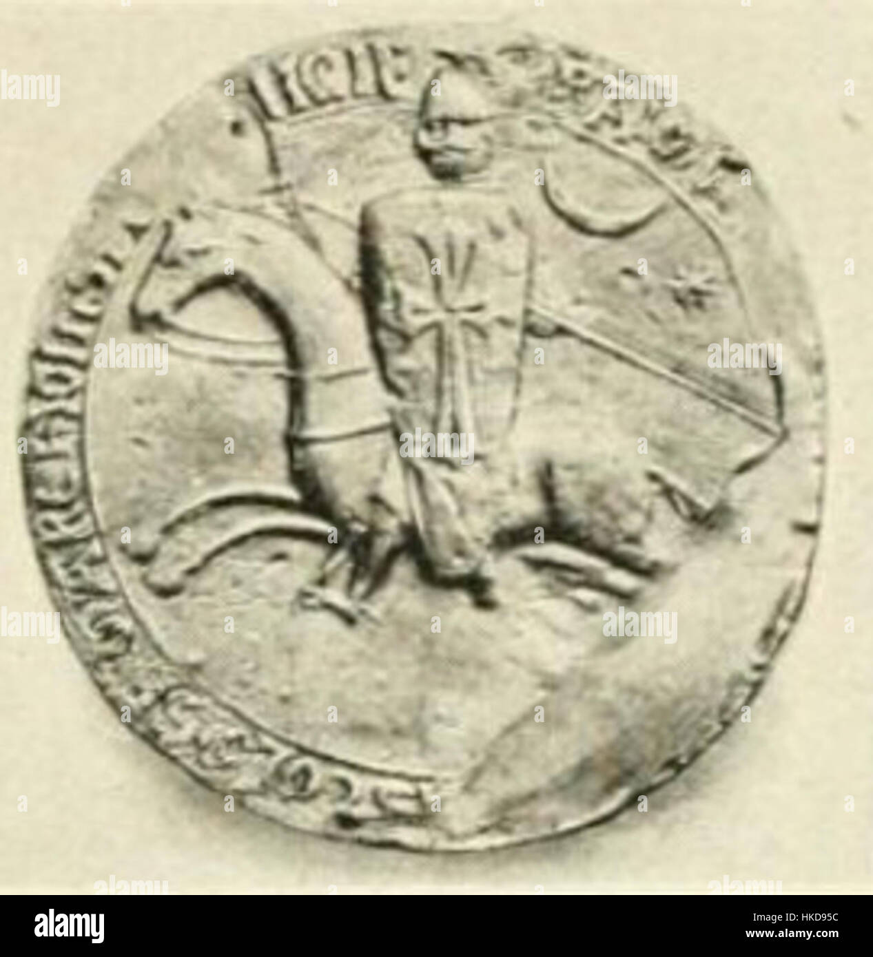 This 13th-century artwork depicts Raymond VI, the Count of Toulouse, a ...