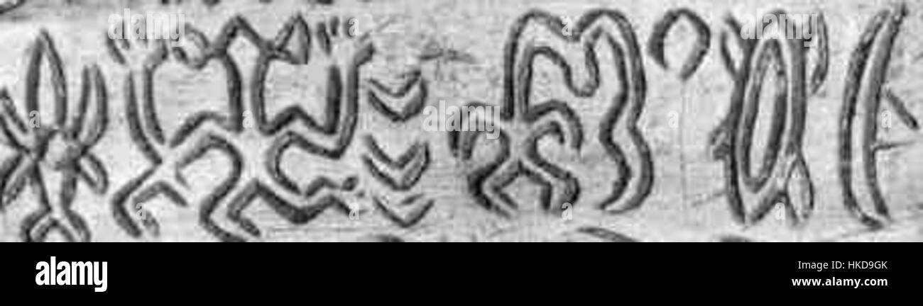 Rongorongo is a system of glyphs used on Easter Island. This section of ...