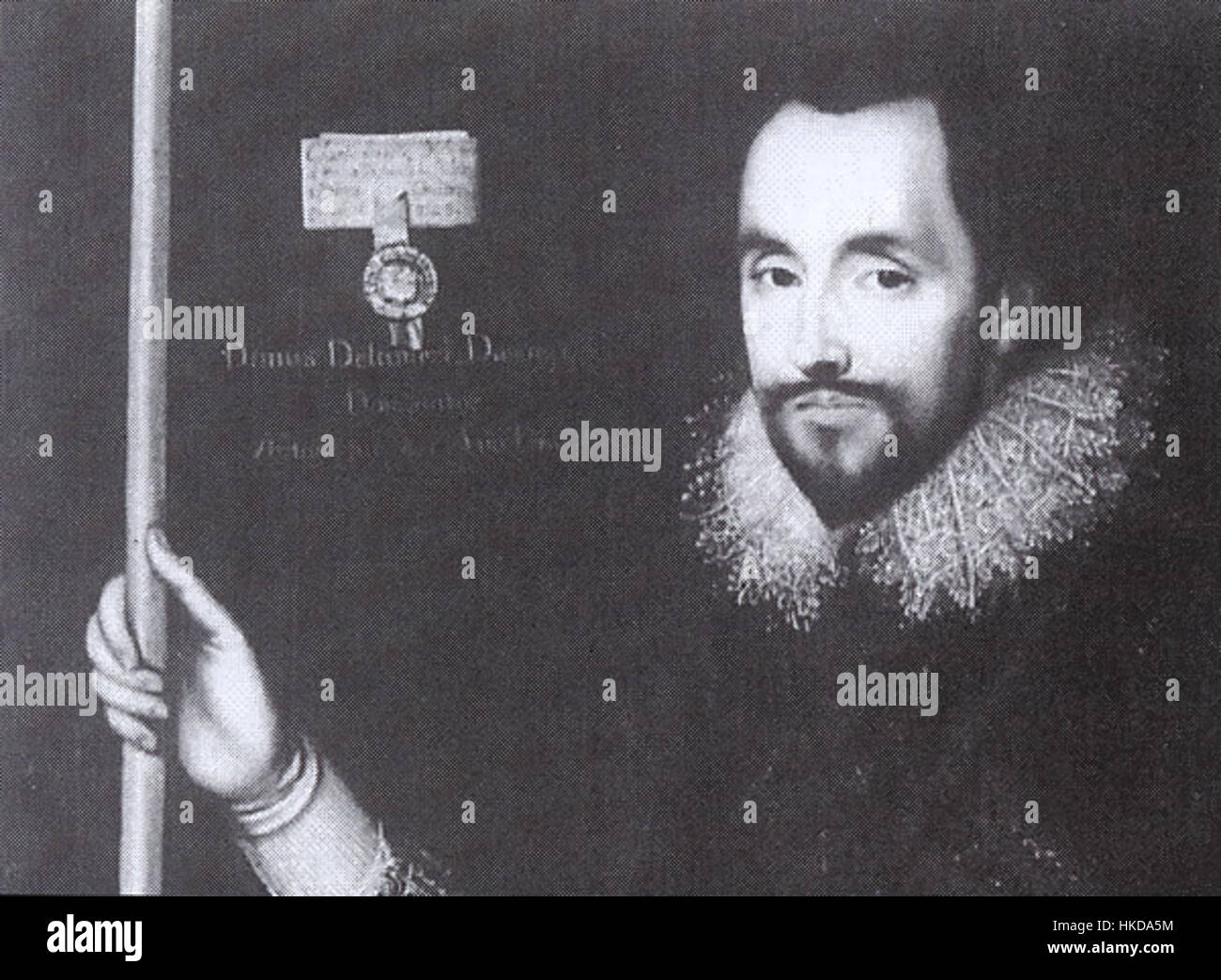 A historical portrait of Sir John Done, rendered in oil, exemplifying ...
