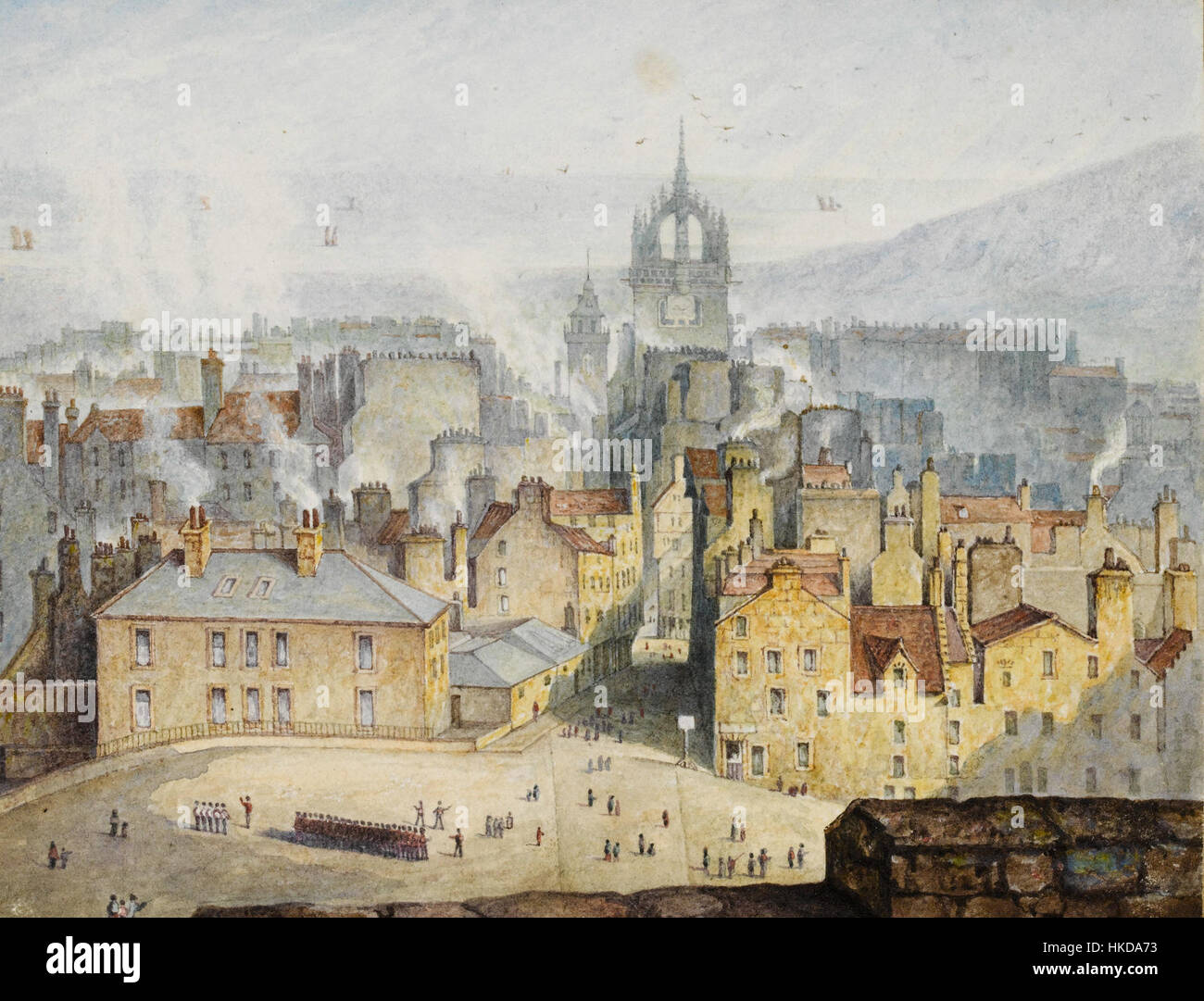 A 1827 painting attributed to Samuel Dukinfield Swarbreck, depicting a ...