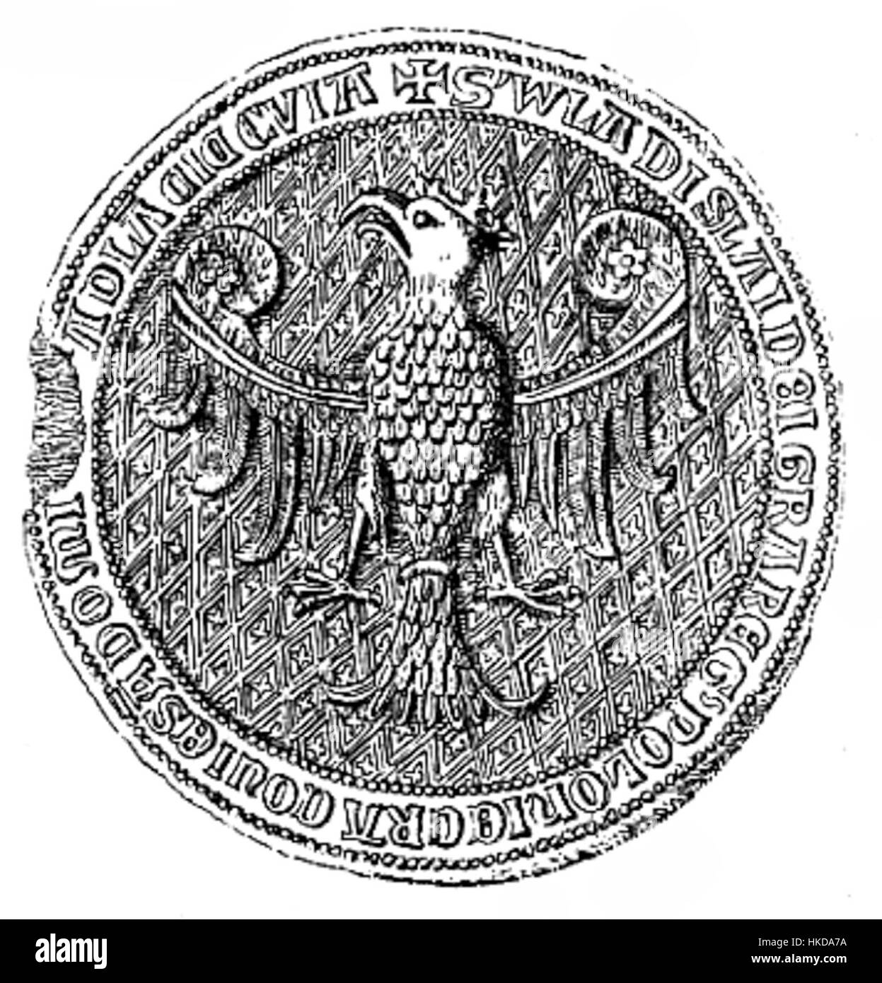 The seal of Wladislaus I of Poland, dating from after 1320, is an ...