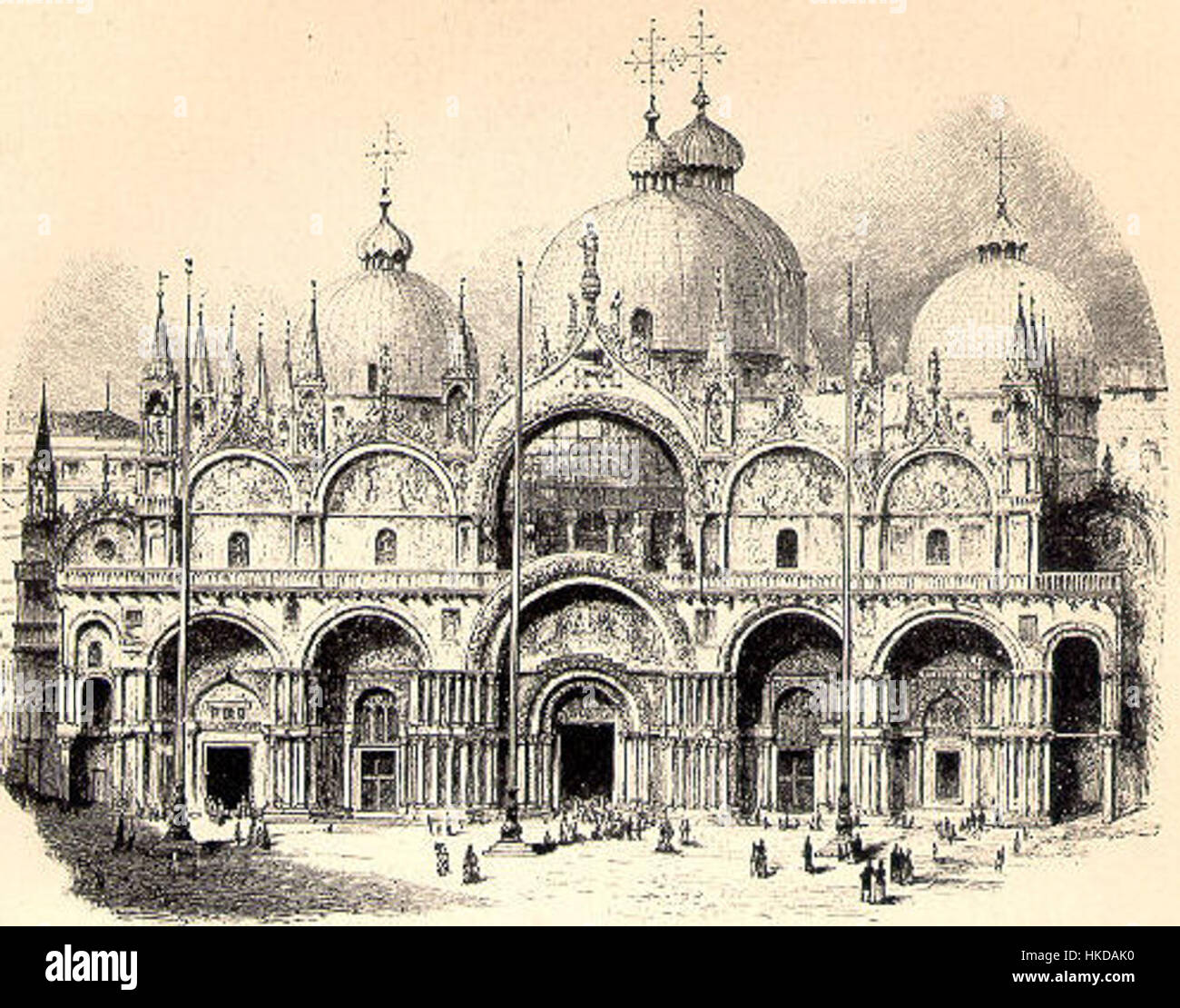 This image depicts the majestic Basilica di San Marco in Venice ...