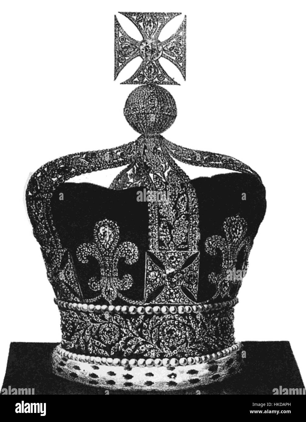The State Crown of George IV, a significant artifact from British royal ...