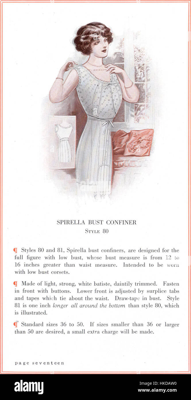 A vintage ad from 1913 for Spirella Corsets, showcasing the fashion ...