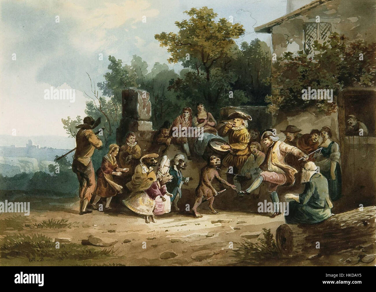 *Tanz mit den Affen* (Dance with the Monkeys) is a German painting ...