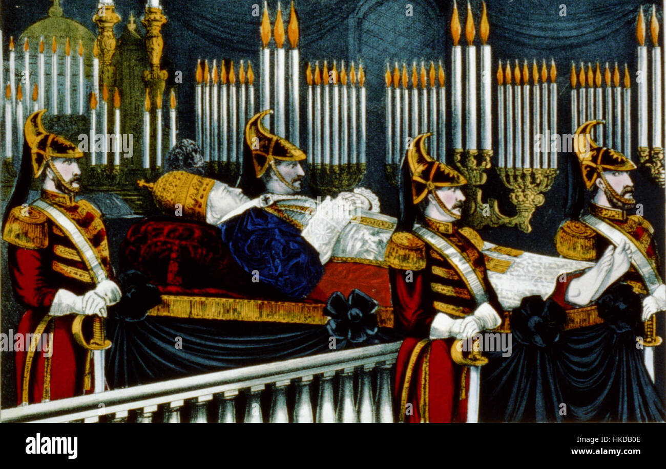 The funeral of Pope Pius IX (1792-1878), the longest-reigning pope in ...