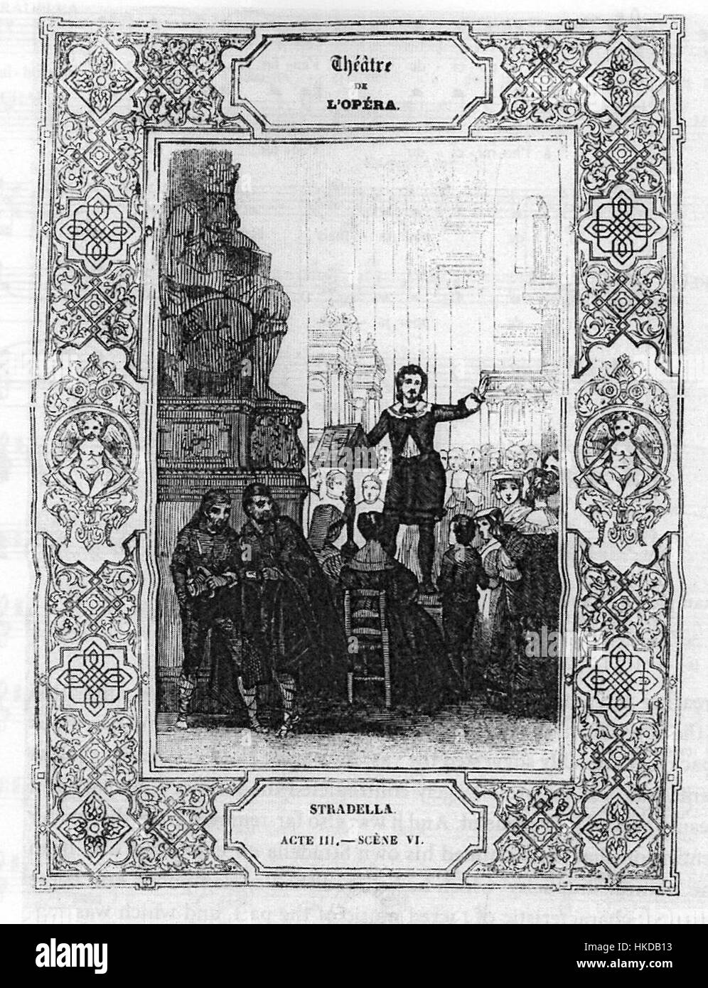 An artwork representing Act III of the opera 'Stradella,' known for its ...