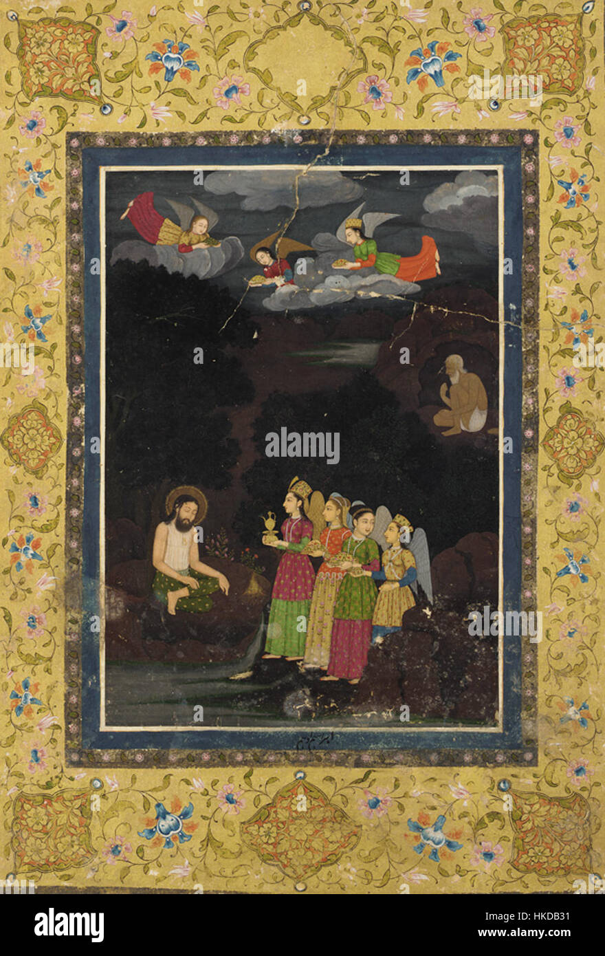 This painting depicts a group of Sufi mystics and their attendants, a ...