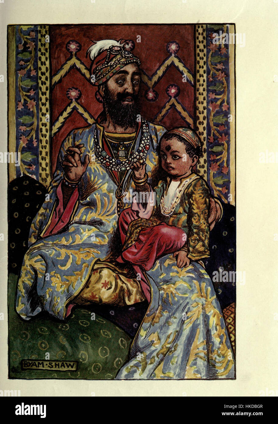 This illustration from 'The Adventures of Akbar' showcases a scene from ...