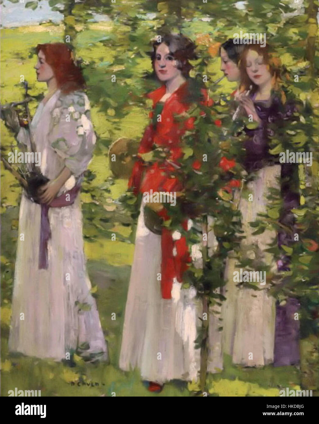 *The Procession of St. Agnes* is a religious painting depicting a ...