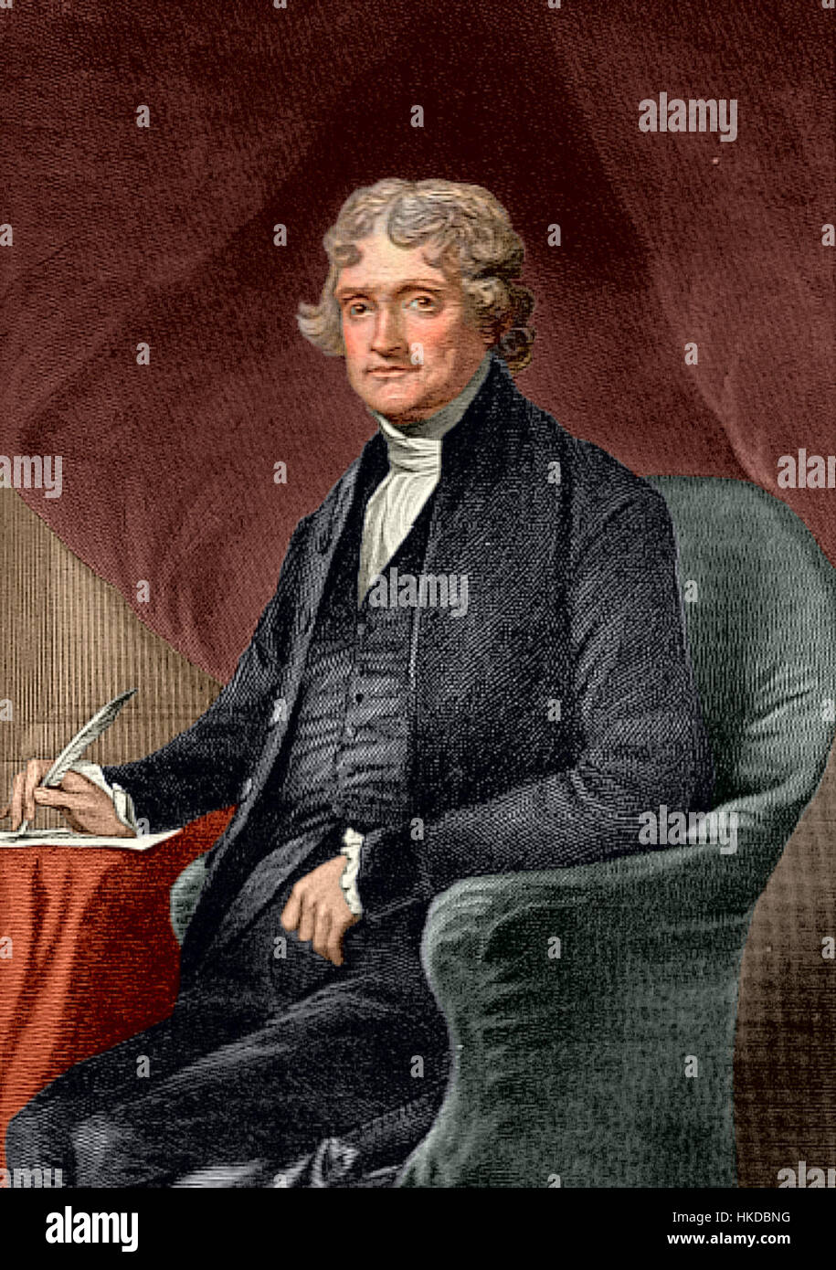 Thomas jefferson founding father of united states of america hi-res ...
