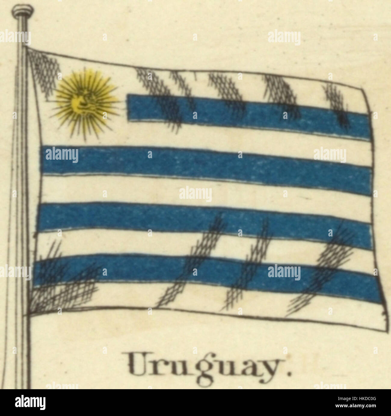 This 1868 chart from Johnson depicts Uruguay’s national emblems ...