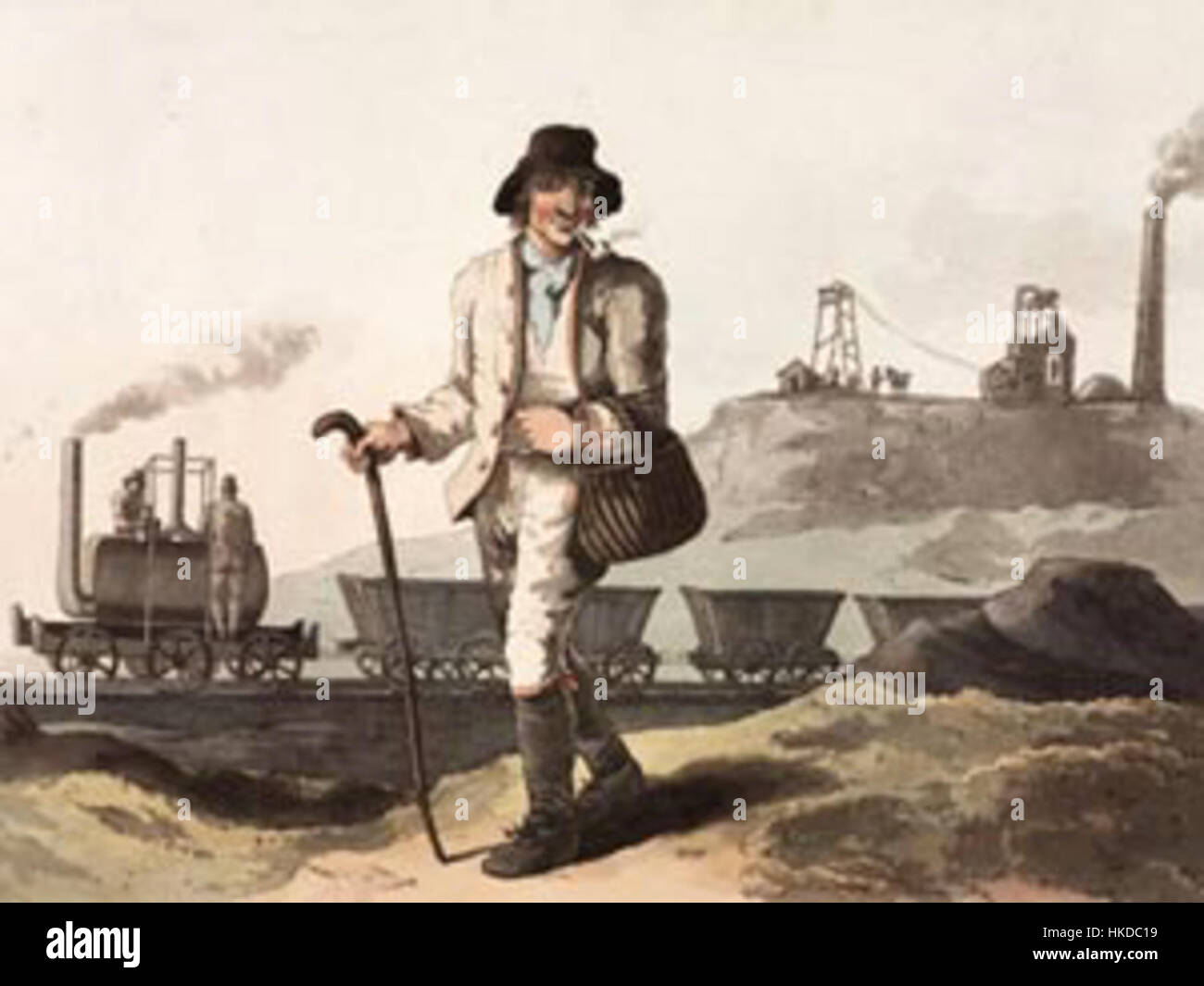 Robert Havell’s 1814 aquatint, 'The Collier', depicts a detailed ...