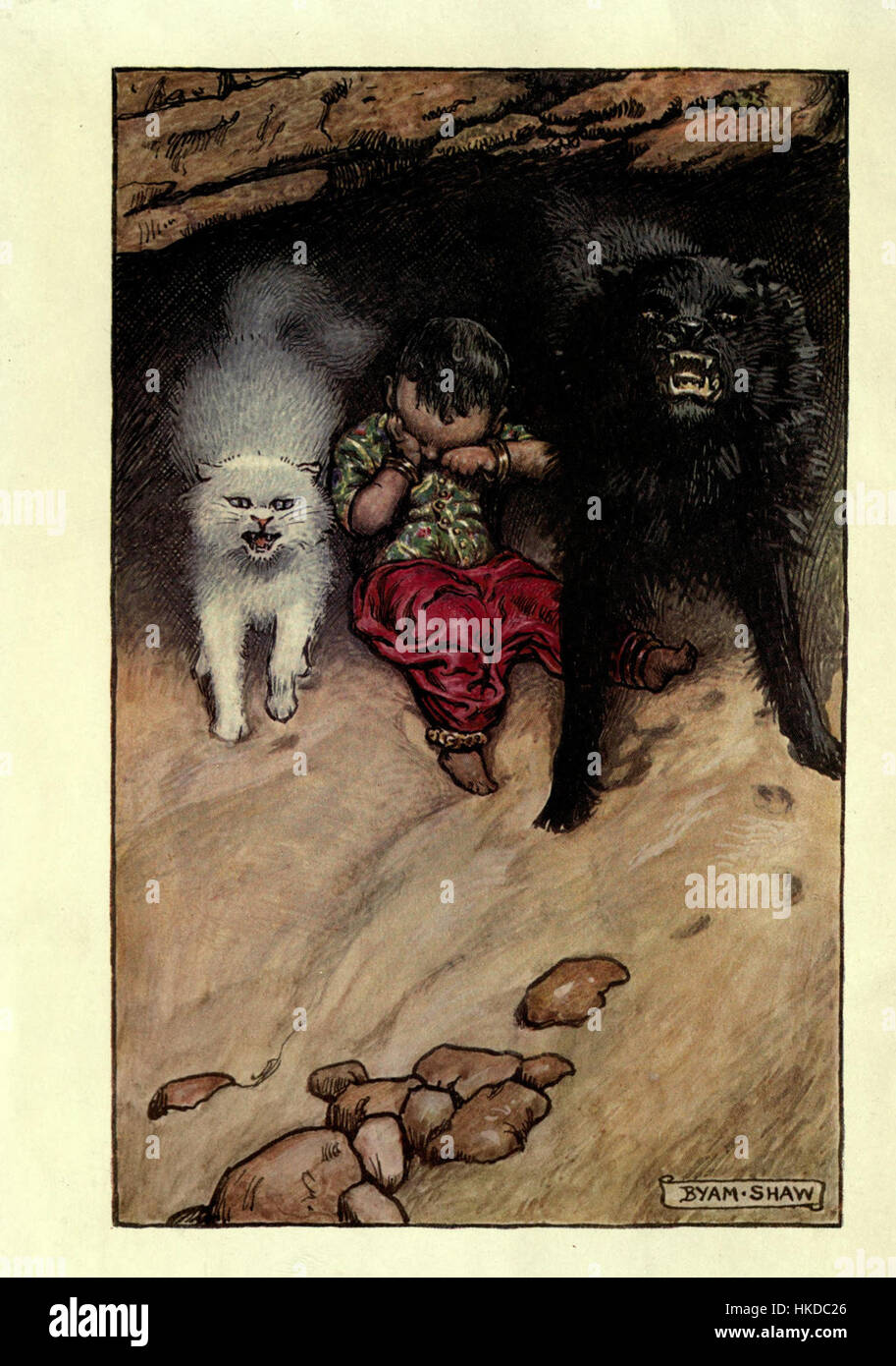 The adventures of Akbar. Illustrations 02 Stock Photo - Alamy