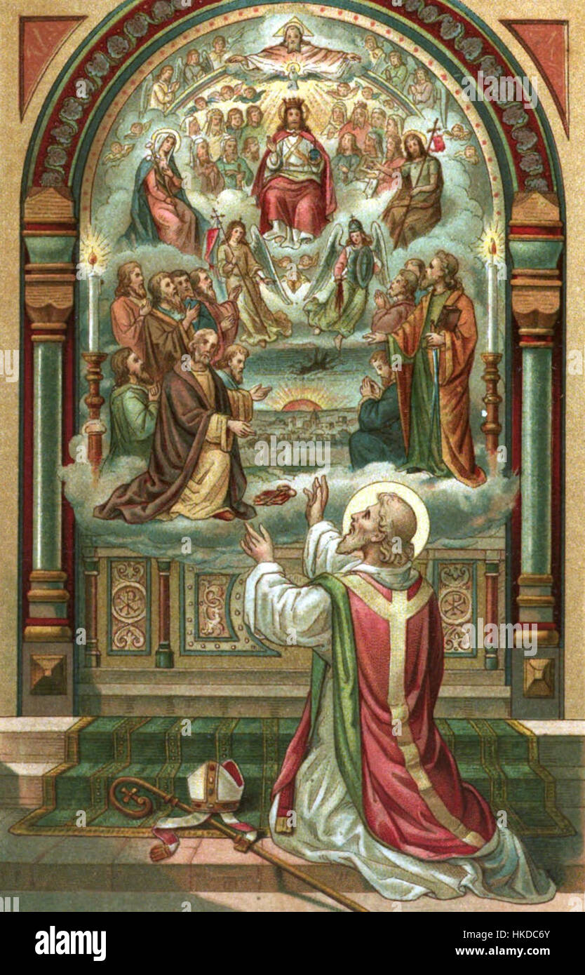 'Visioen van den H. Servatius' is a medieval religious painting that ...