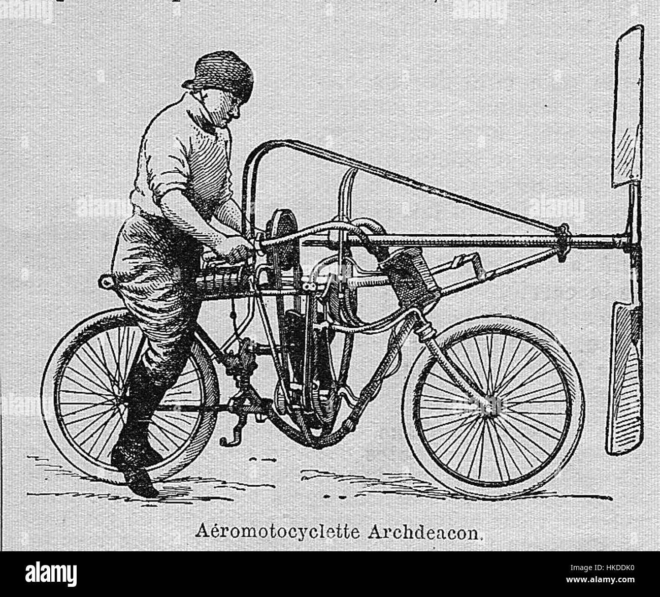 Imaginative design a flying machine Black and White Stock Photos ...