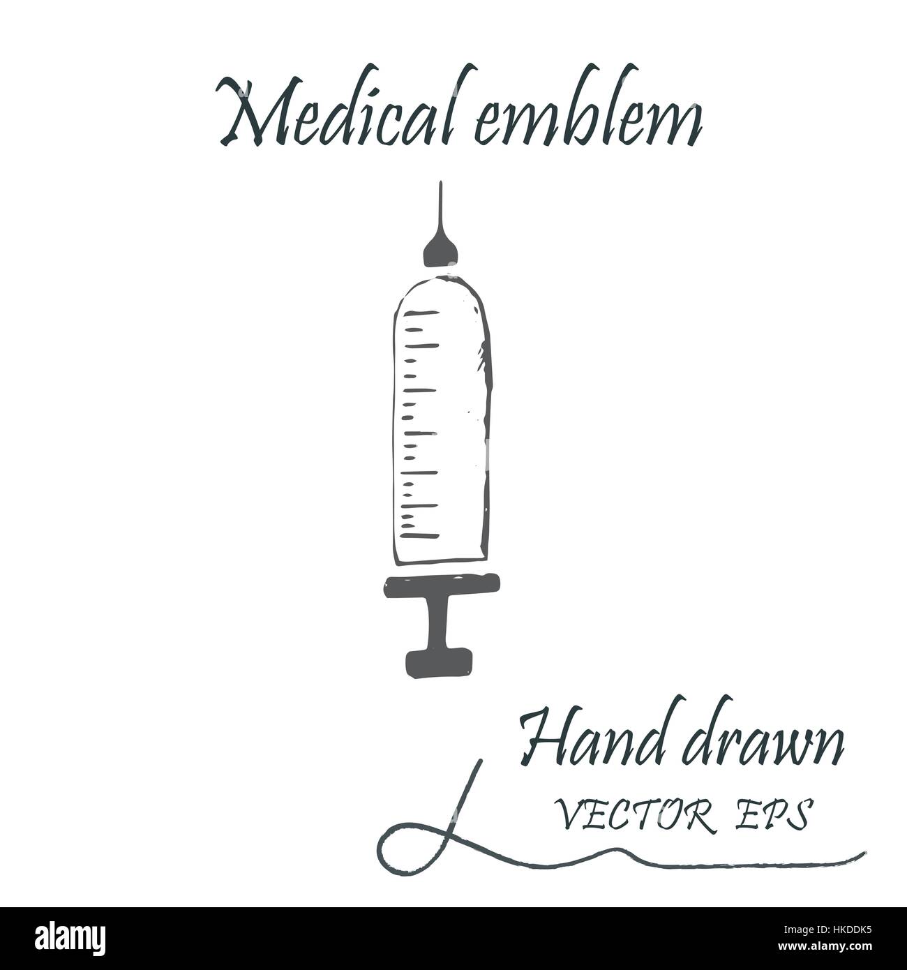 Icon medical syringe in Stock Vector Images - Alamy