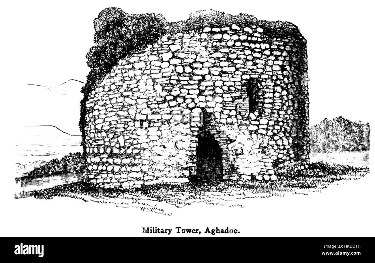 An image of the Aghadoe military tower or castle, located near ...