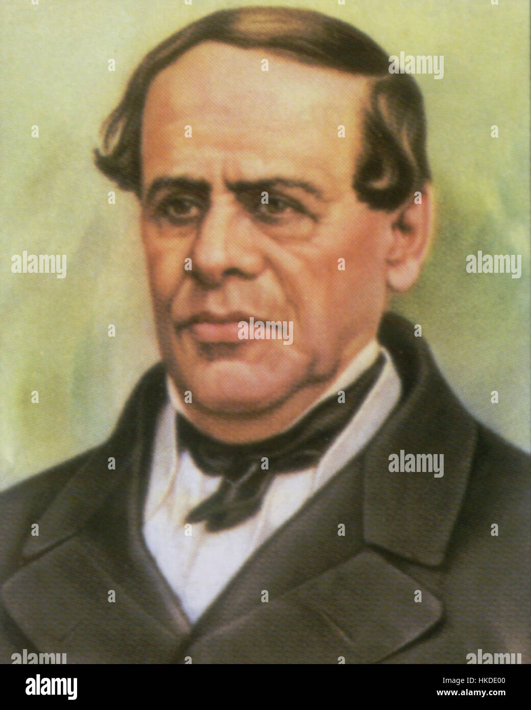 This portrait of Antonio Lopez de Santa Anna, painted in 1850, depicts ...