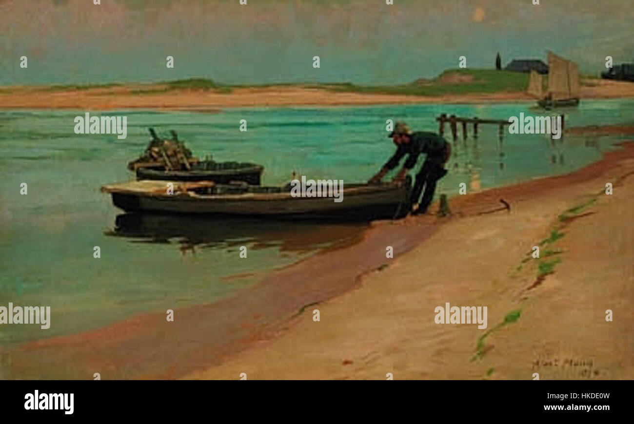 Alexander Mann’s painting *Bringing Home the Catch* depicts a fisherman ...