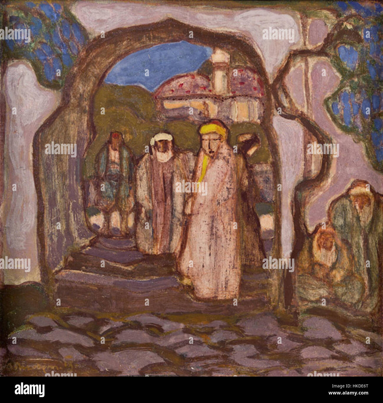 'Artur Nikodem Fathie Djami in Istanbul 1913' is an oil painting ...