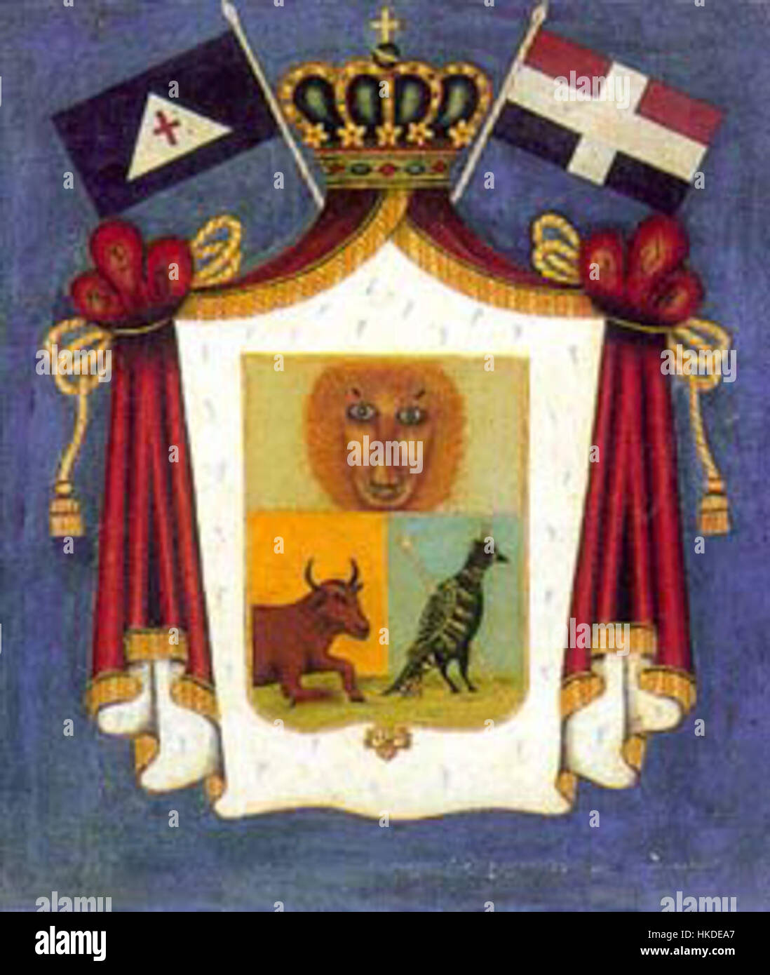 The 'Arms of the Principality of Samos' variant is a heraldic design ...