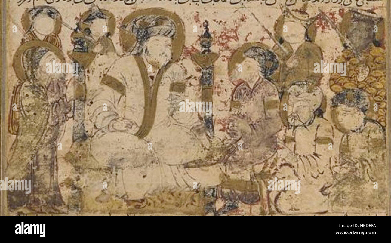 This artwork depicts Abu'l 'Abbas al-Saffah being proclaimed the first ...