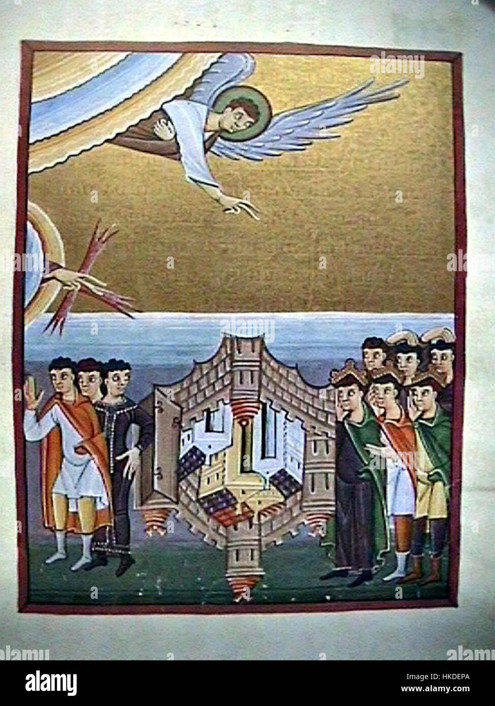 The Fall of Babylon, depicted in the Bamberg Apocalypse Folio, is a ...