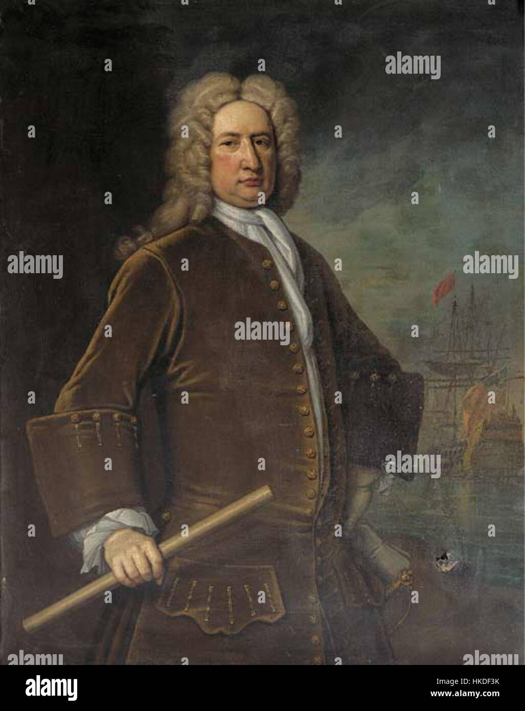 This portrait of Admiral John Baker showcases the naval officer in full ...