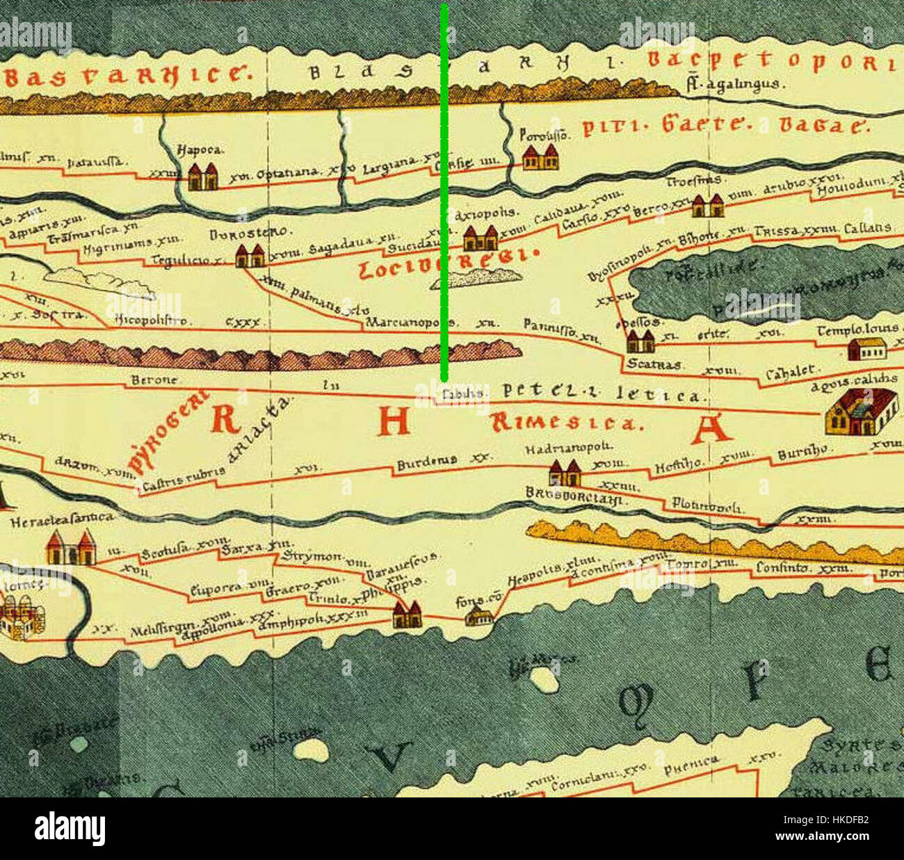 The 'Tabula Peutingeriana' is a medieval Roman map depicting the Roman ...