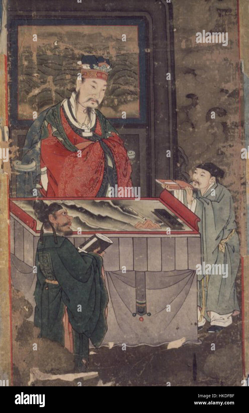 A painting depicting the 'Ten Kings of the Underworld,' featured in the ...