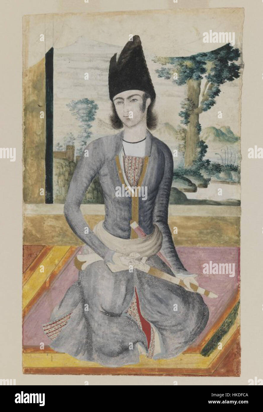 The â€˜Seated Qajar Princeâ€™ is a fine example of Qajar-era Persian ...